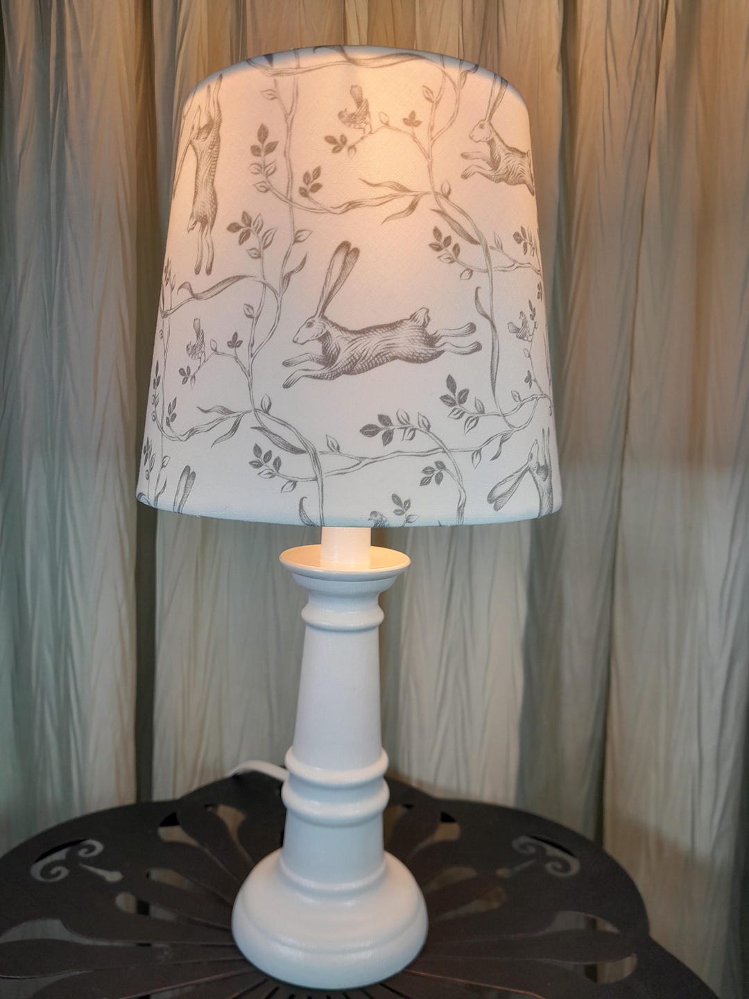 Bunny Accent / Nursery Lamp, Woodland Baby Girl/child's Lamp, Rabbit ...