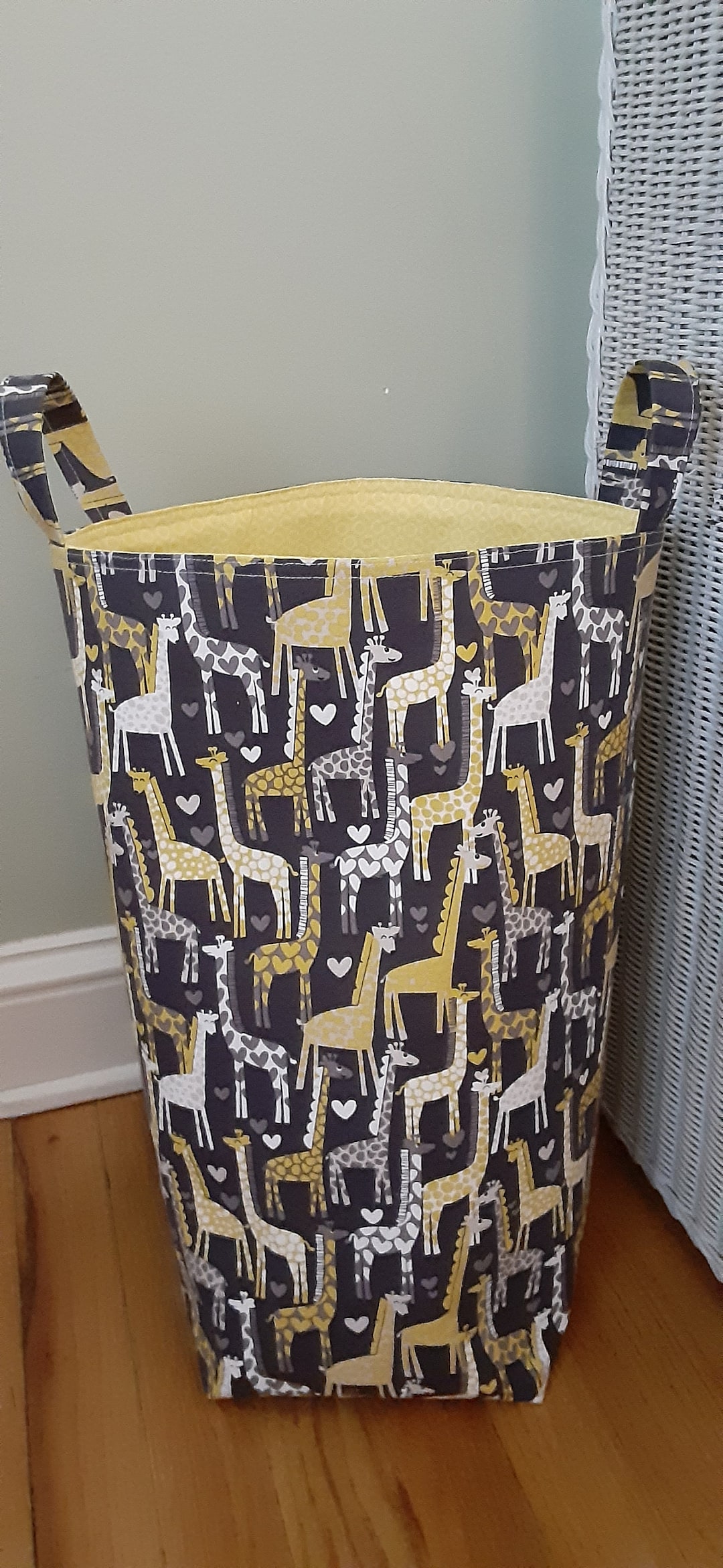 Giraffe Mini Hamper, Giraffe/zoo Animal Storage Basket/toy Basket ...