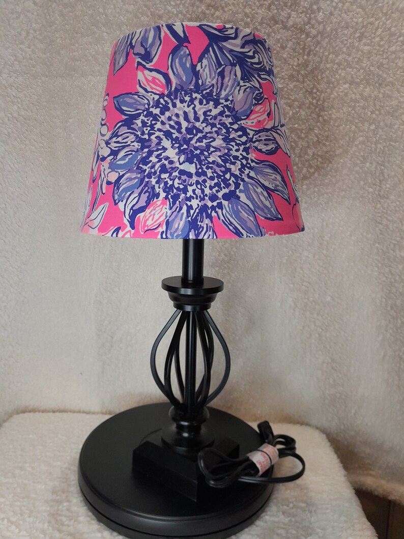 SHADE ONLY: Lilly Inspired Floral Lampshade Pink Purple - Etsy