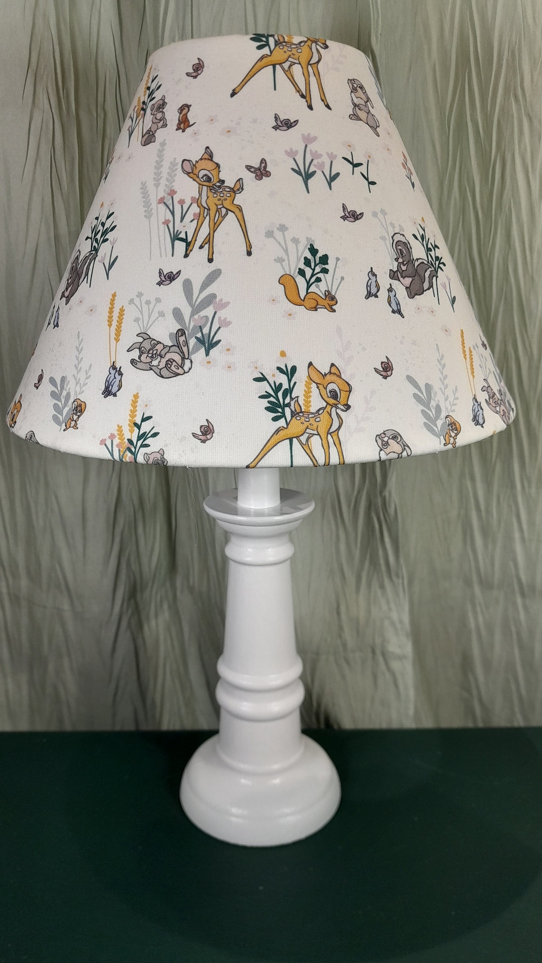Bambi Nursery Accent Lamp, Bambi and Thumper Baby Lamp, Baby Deer Table ...