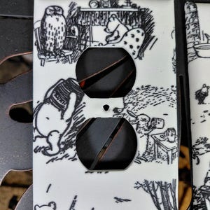Set of Classic Winnie the Pooh Switch Plate/outlet Covers,pooh Nursery ...