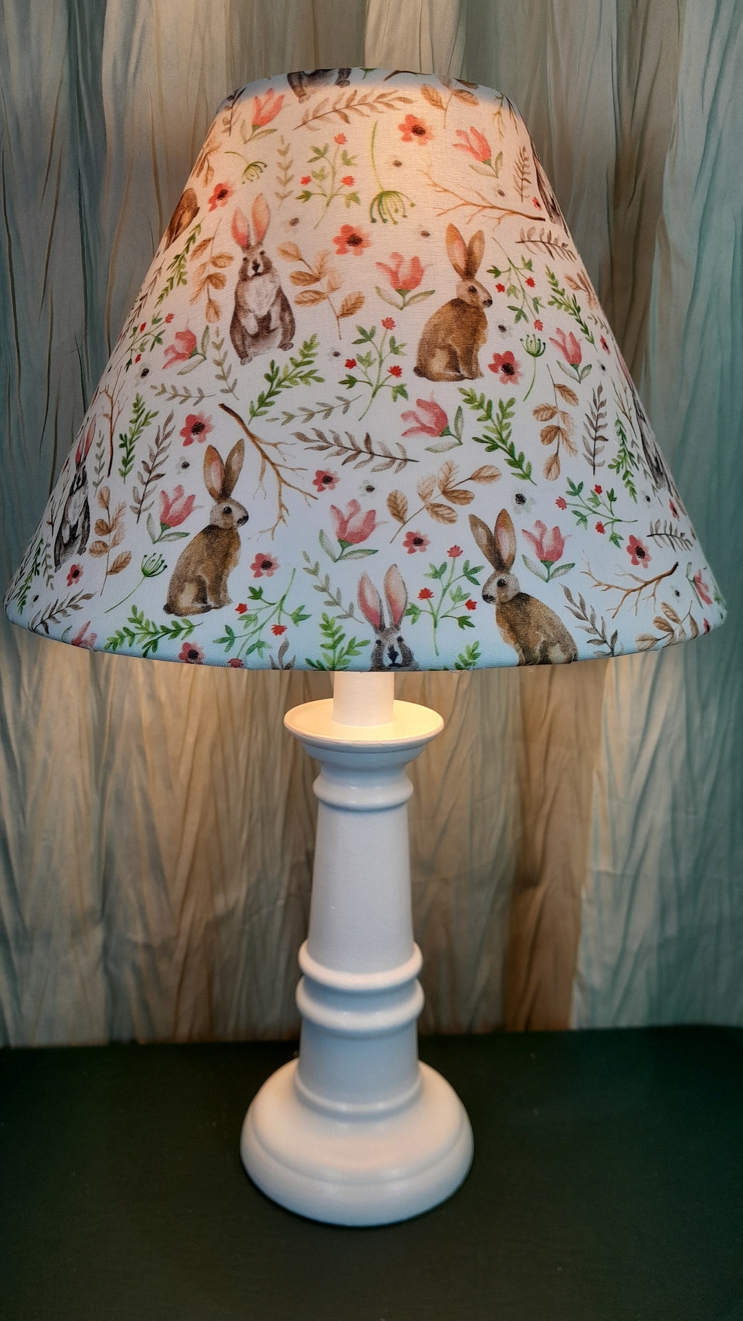 Bunny Accent / Nursery Lamp, Woodland Baby Girl/child's Lamp, Rabbit ...