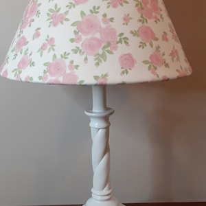 Floral Nursery/accent Lamp, Pink Floral Baby/child's Lamp, Pink and ...