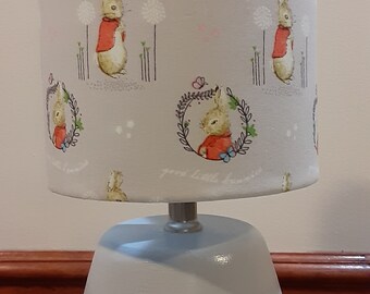 Beatrix Potter Peter Rabbit Lamp, Woodland Baby Lamp, Bunny Child's ...
