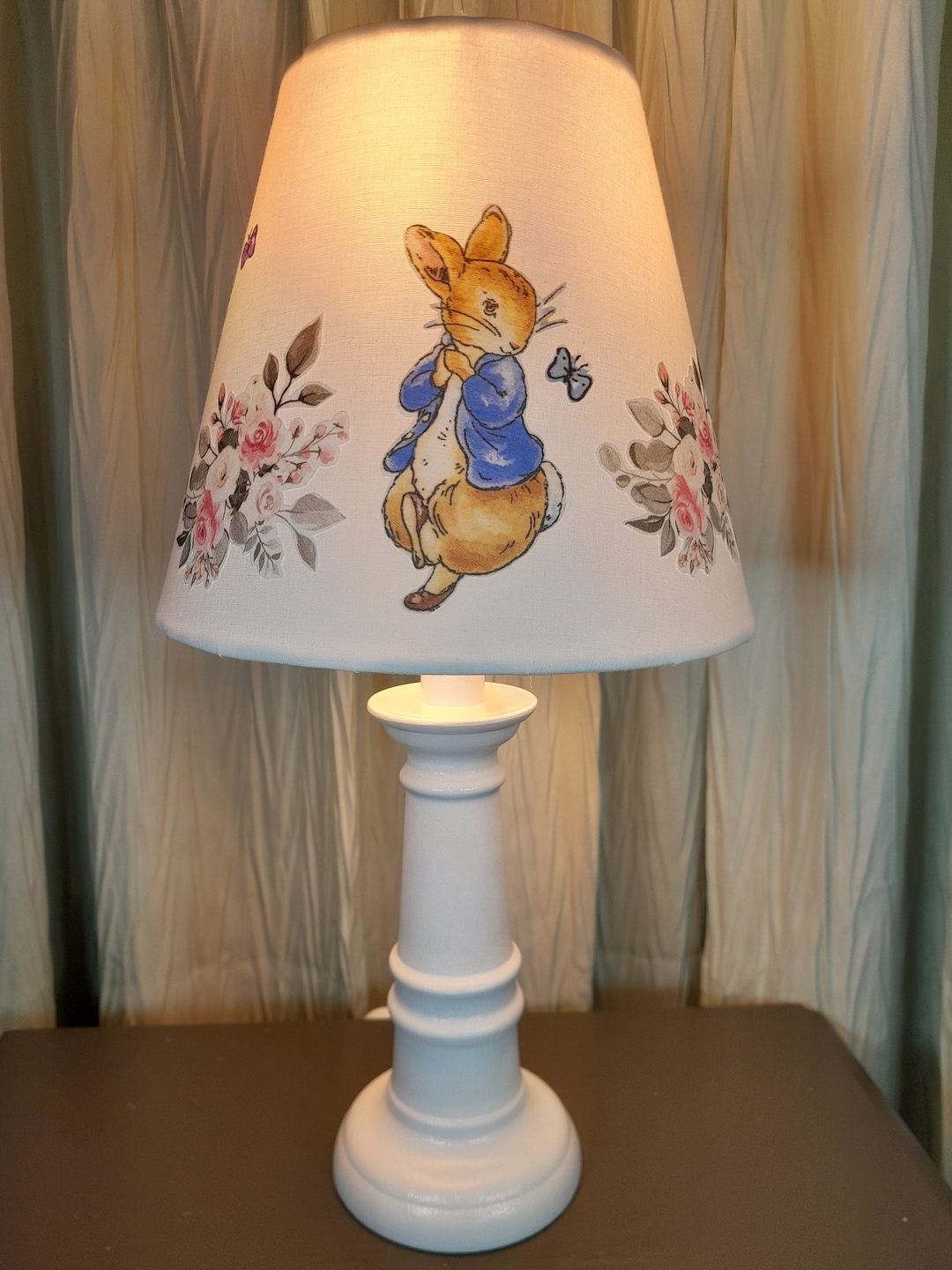 Beatrix Potter Peter Rabbit Lamp, Woodland Baby Lamp, Bunny Child's ...