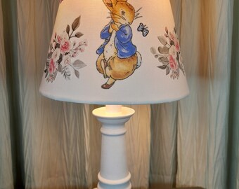 Beatrix Potter Peter Rabbit Lamp, Woodland Baby Lamp, Bunny Child's ...