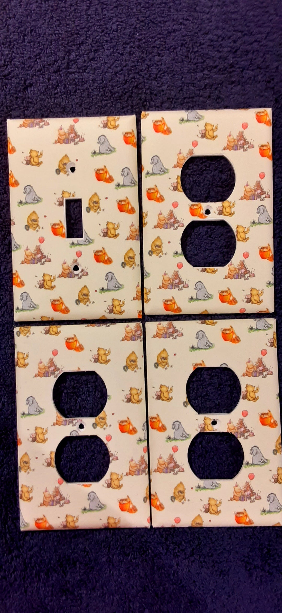 Set of Winnie the Pooh Switch Plates, Pooh Nursery Outlet Covers, Pooh ...