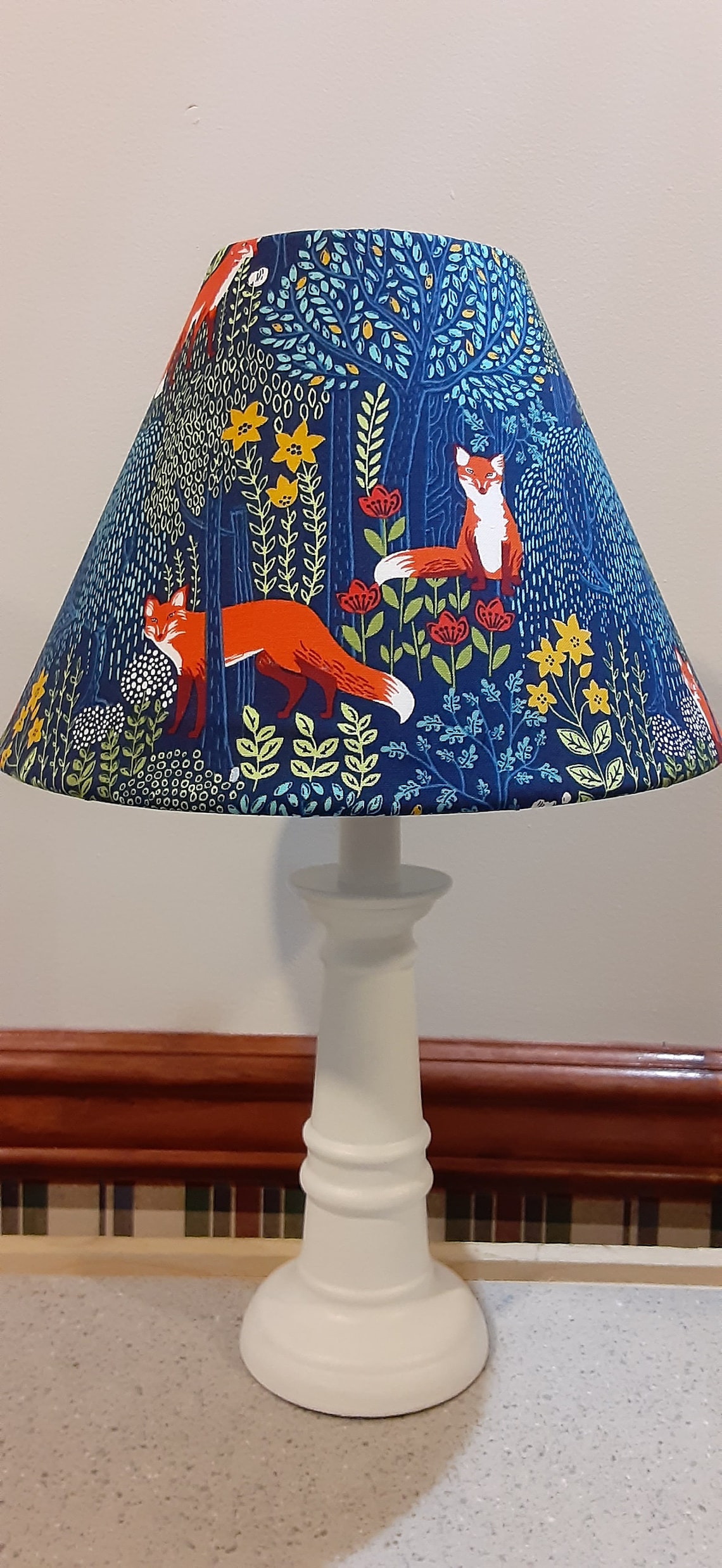 Woodland/ fox nursery lamp fox accent/table lamp boy girl | Etsy
