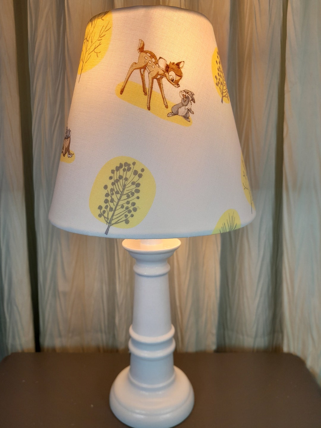 Bambi Nursery Accent Lamp, Bambi and Thumper Baby Lamp, Baby Deer Lamp ...