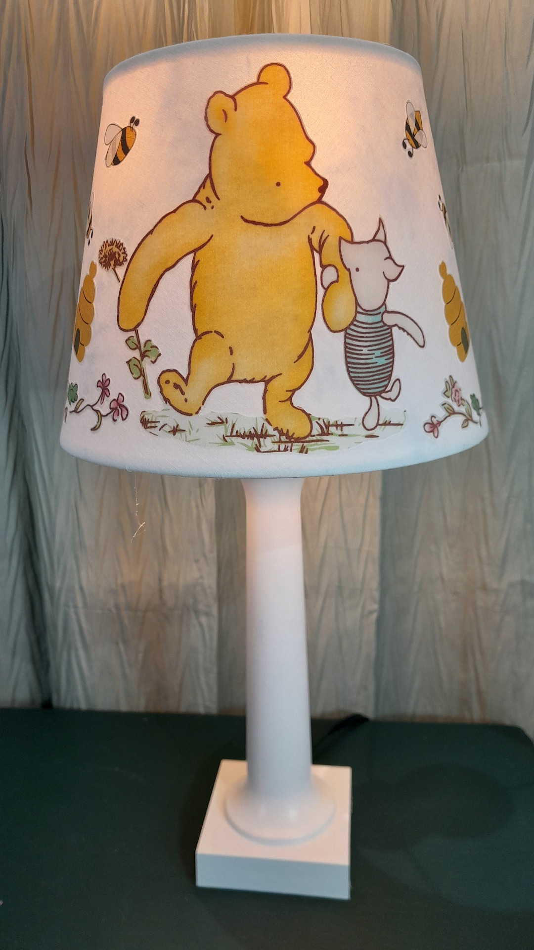 Large Classic/vintage Winnie the Pooh Nursery/accent Lamp, Pooh Piglet ...