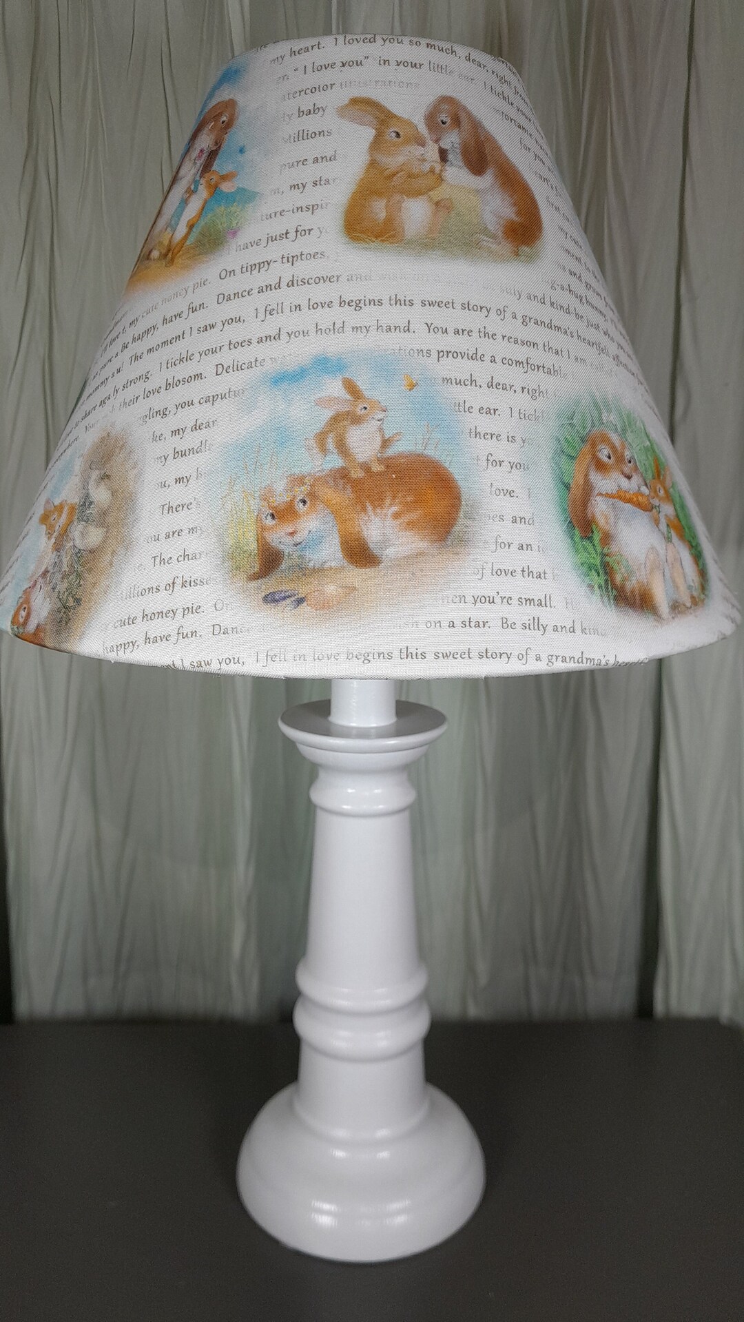 Grandma Grandchild Bunny Baby/ Nursery Lamp, Sweet Sayings Bunny Baby ...