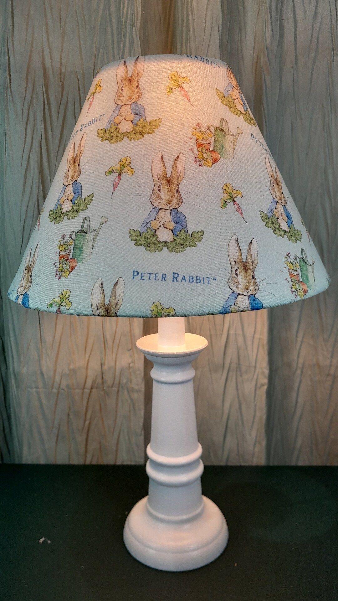 Beatrix Potter Peter Rabbit Lamp, Woodland Baby Lamp, Bunny Child's ...