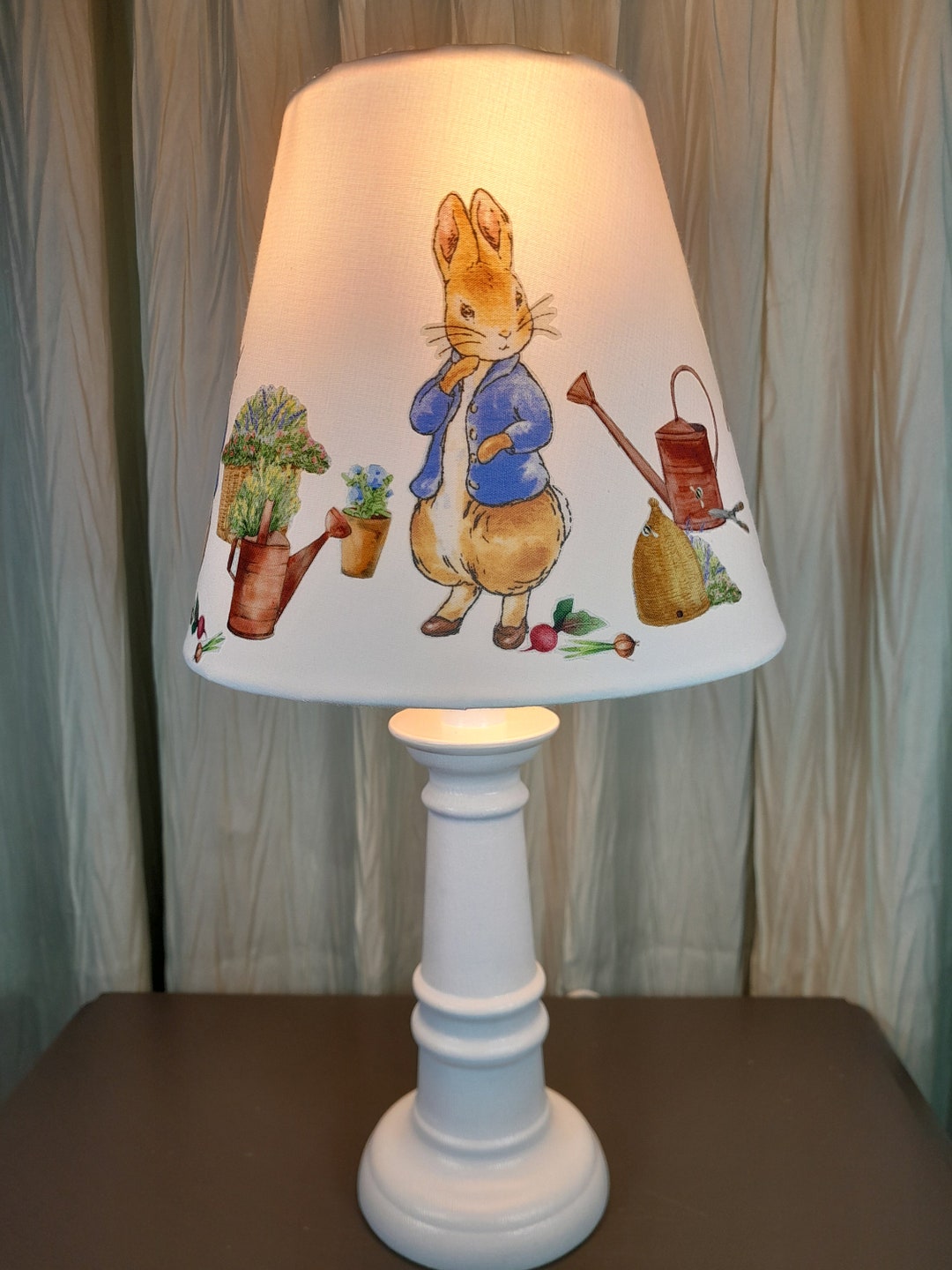Beatrix Potter Peter Rabbit Lamp, Woodland Baby Lamp, Bunny Child's ...