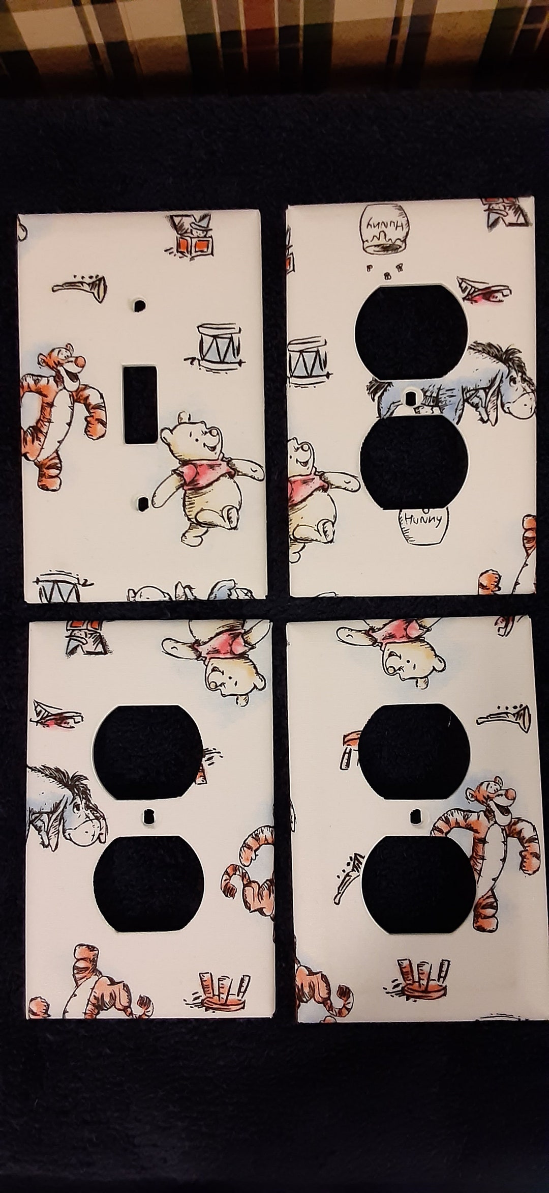 Set of Winnie the Pooh Light Switchplate/outlet Covers, Pooh Nursery ...