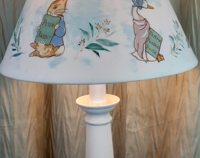 Beatrix Potter Peter Rabbit Lamp, Woodland Baby Lamp, Bunny Child's ...