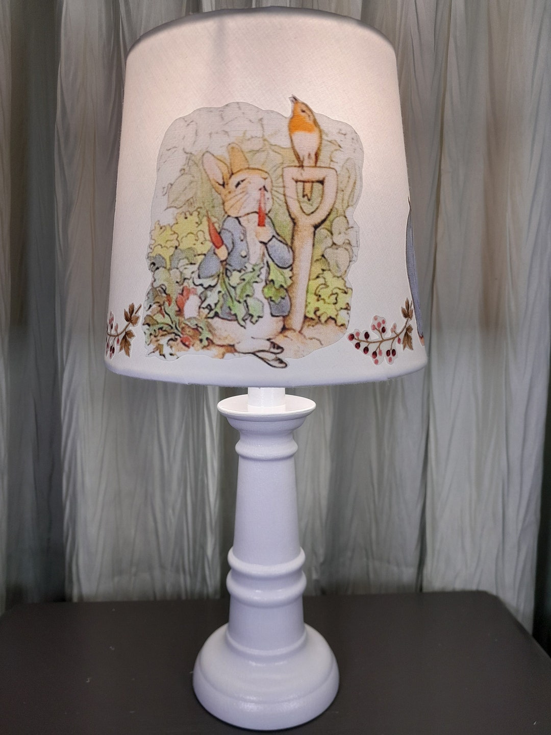 Beatrix Potter Peter Rabbit Lamp, Woodland Baby Lamp, Bunny Child's ...