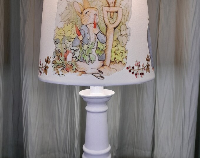 Beatrix Potter Peter Rabbit Lamp, Woodland Baby Lamp, Bunny Child's ...
