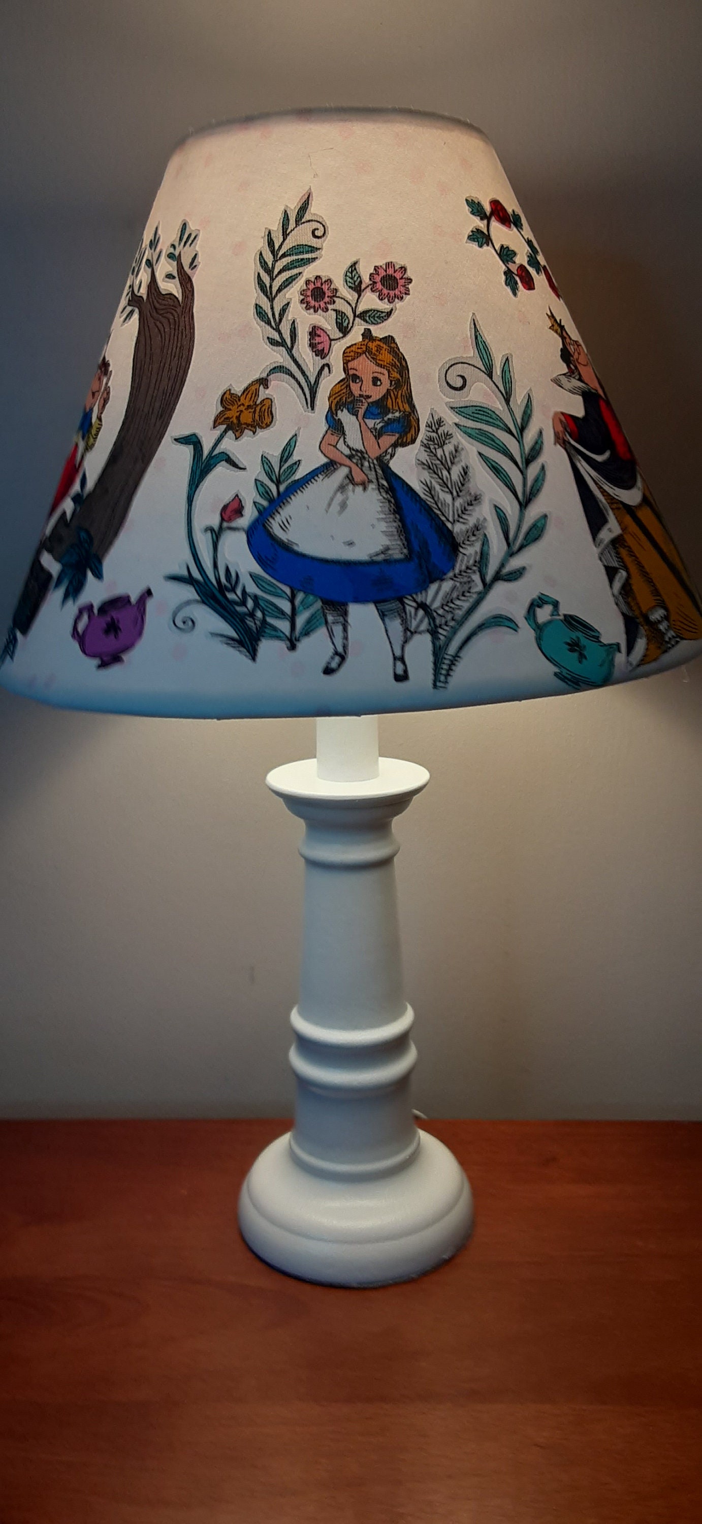 Alice in Wonderland Nursery Accent Lamp Mad Hatter Cheshire - Etsy