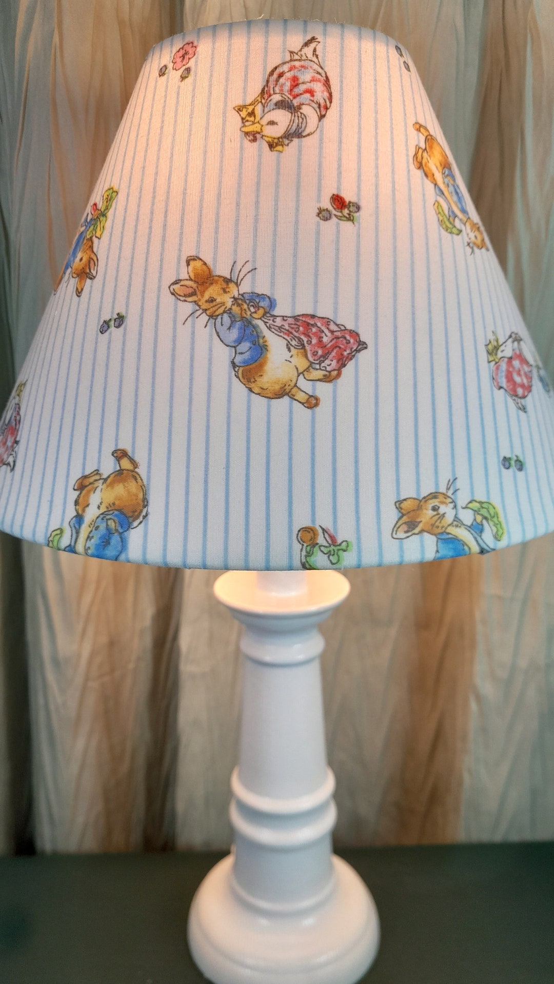 Beatrix Potter Accent Nursery Lamp, Peter Rabbit Baby Lamp, Woodland ...