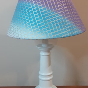 Mermaid Accent/nursery Lamp, Mermaid Scales Gold and Purple Glitter ...