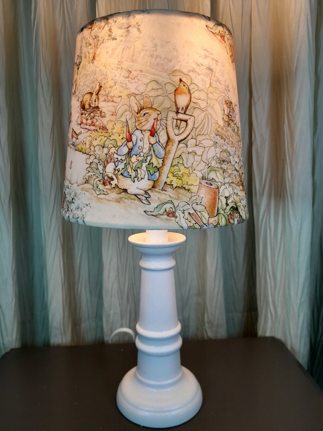 Beatrix Potter Peter Rabbit Lamp, Woodland Baby Lamp, Bunny Child's ...