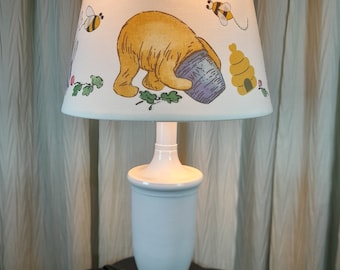 Large Classic/vintage Winnie the Pooh Nursery/accent Lamp, Pooh Piglet ...
