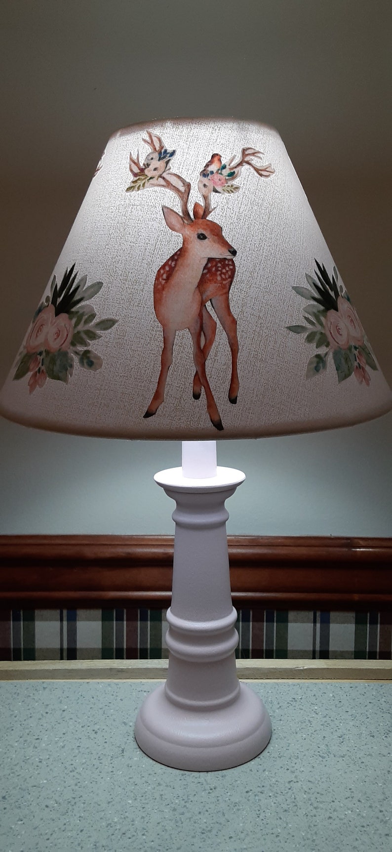 Boho Deer Nursery Lamp spotted Fawn Accent Lamp | Etsy