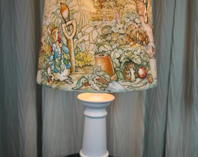 Beatrix Potter Peter Rabbit Lamp, Woodland Baby Lamp, Bunny Child's ...