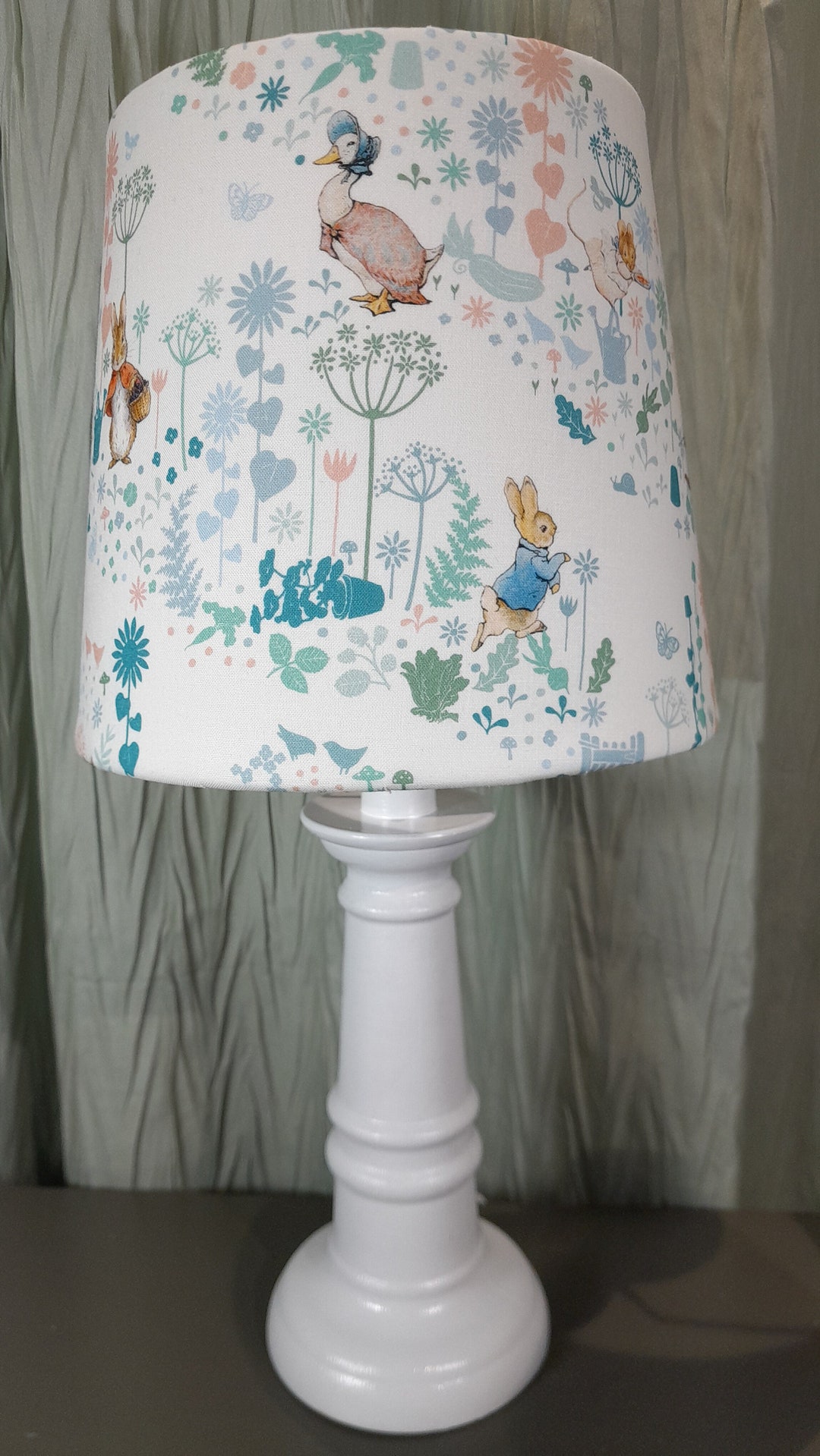 Beatrix Potter Nursery Accent Lamp, Peter Rabbit Nursery Lamp, Jemima ...