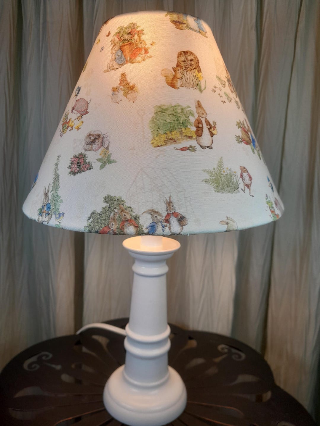 Beatrix Potter Accent/nursery Lamp, Peter Rabbit Baby Lamp, Woodland ...