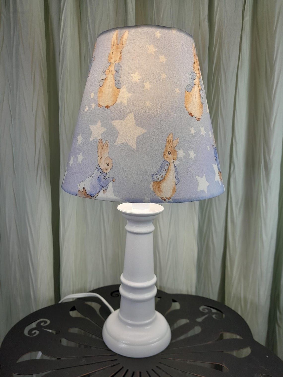 Beatrix Potter Peter Rabbit Lamp, Woodland Baby Lamp, Bunny Child's ...