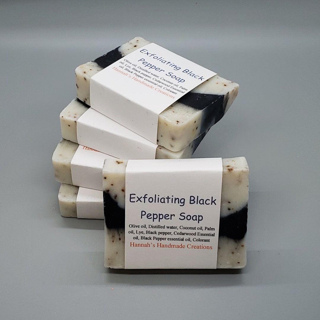 Exfoliating Black Pepper Soap 5 Pack - Etsy
