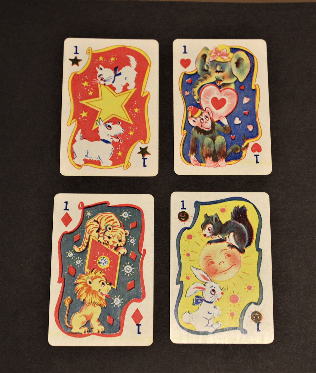 Vintage Russell Card Game Cards: Animal Ephemera for Junk Journals - Etsy