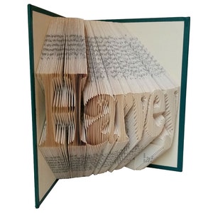 Custom Name Folded Book Art Anniversary Gift - Etsy
