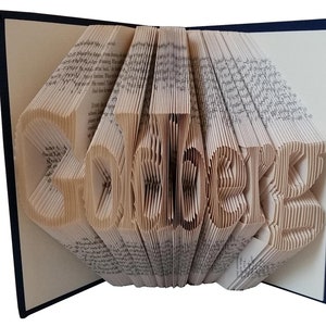 Custom Name Folded Book Art Anniversary Gift - Etsy