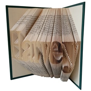 Custom Name Folded Book Art Anniversary Gift - Etsy