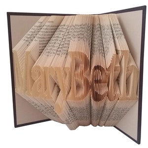 Custom Name Folded Book Art Anniversary Gift - Etsy