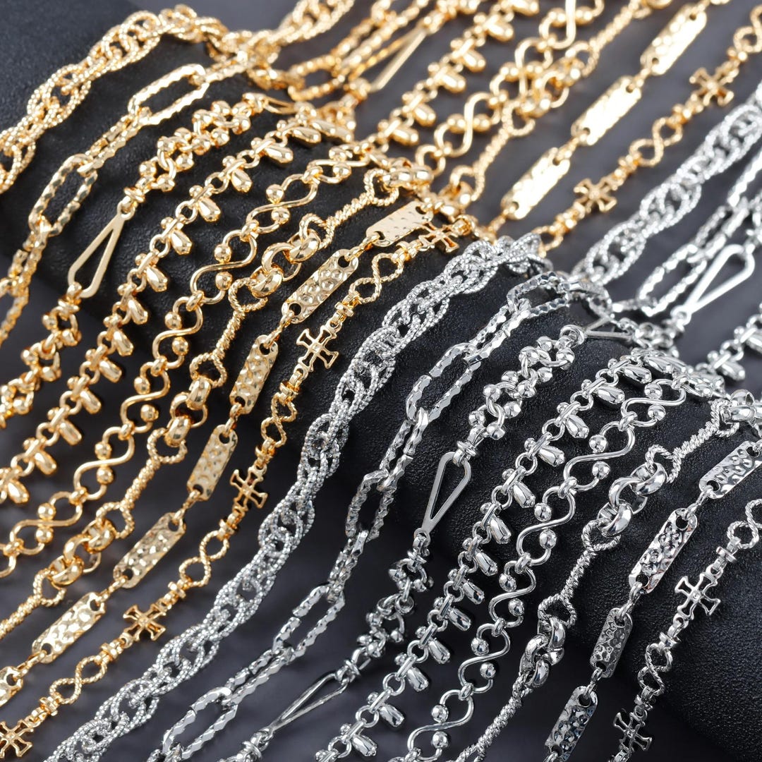 Permanent Jewelry Chains Bulk by 3 Foot, Chain Unfinished Paperclip ...