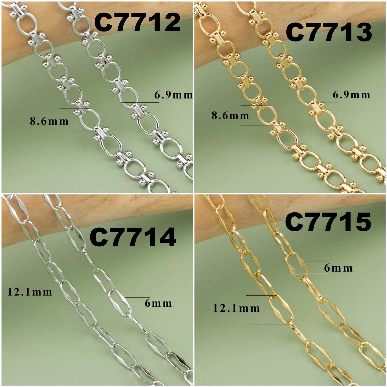 18k Gold Filled Bulk Unfinished Chains for Necklace Permanent Jewelry ...