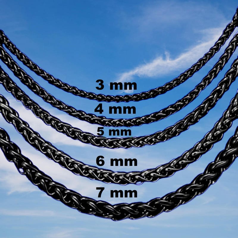 Black Chain Necklace - Etsy