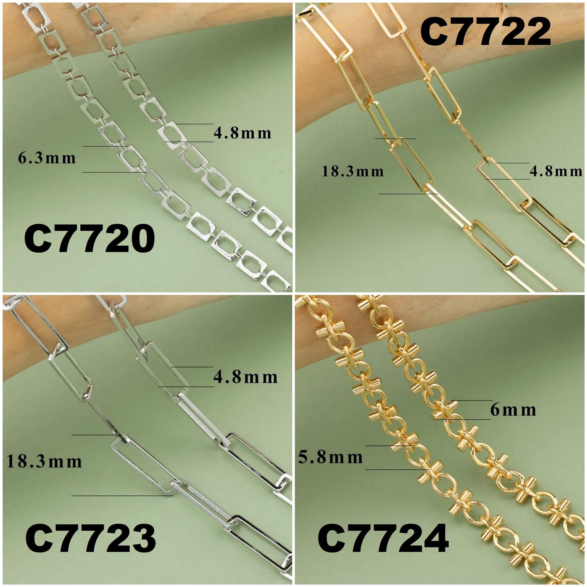 18k Gold Filled Bulk Unfinished Chains for Necklace Permanent Jewelry ...