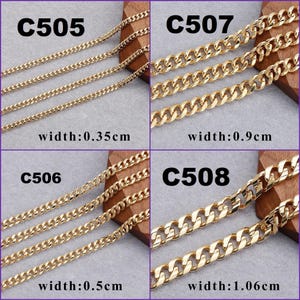 18k Gold Filled Bulk Unfinished Chains for Necklace Permanent Jewelry ...
