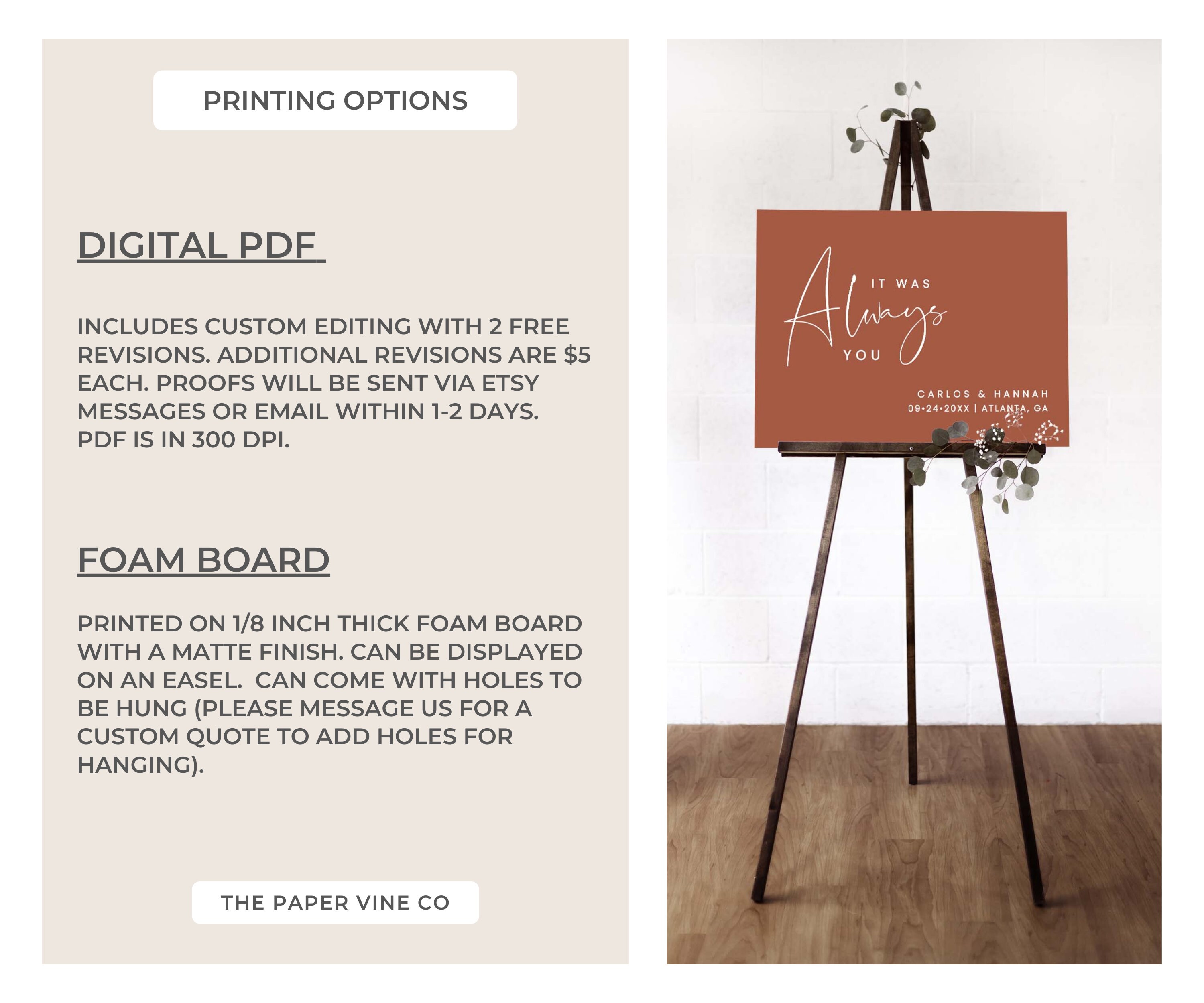 PRINTED Reception Welcome Sign Welcome to Our Reception | Etsy