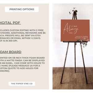 PRINTED Reception Welcome Sign Welcome to Our Reception | Etsy