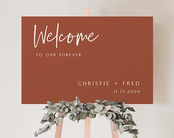 Rust Wedding Welcome Sign - Etsy