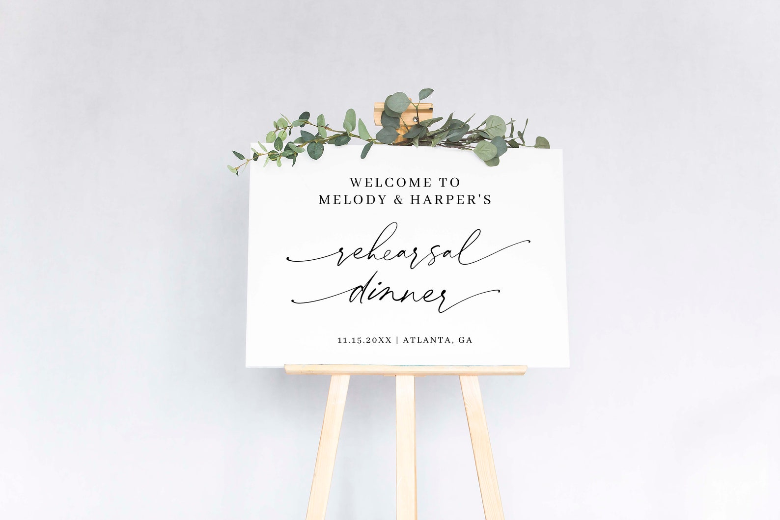 PRINTED Rehearsal Dinner Welcome Sign Welcome to Our - Etsy