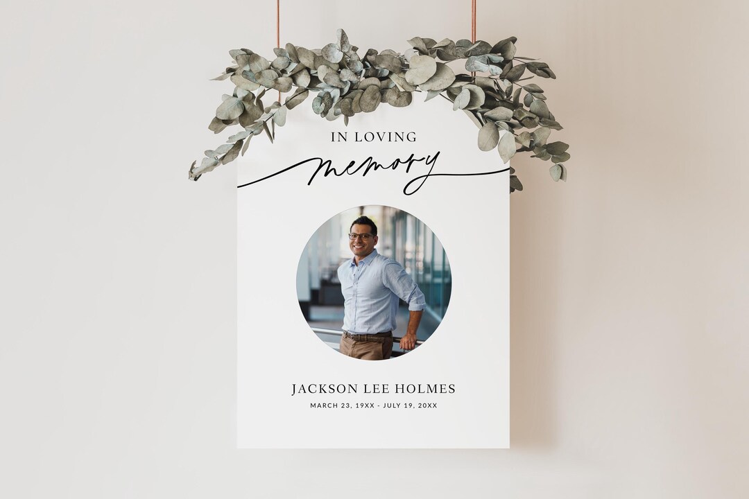 PRINTED in Loving Memory Memorial Sign for Funeral Service, Funeral ...