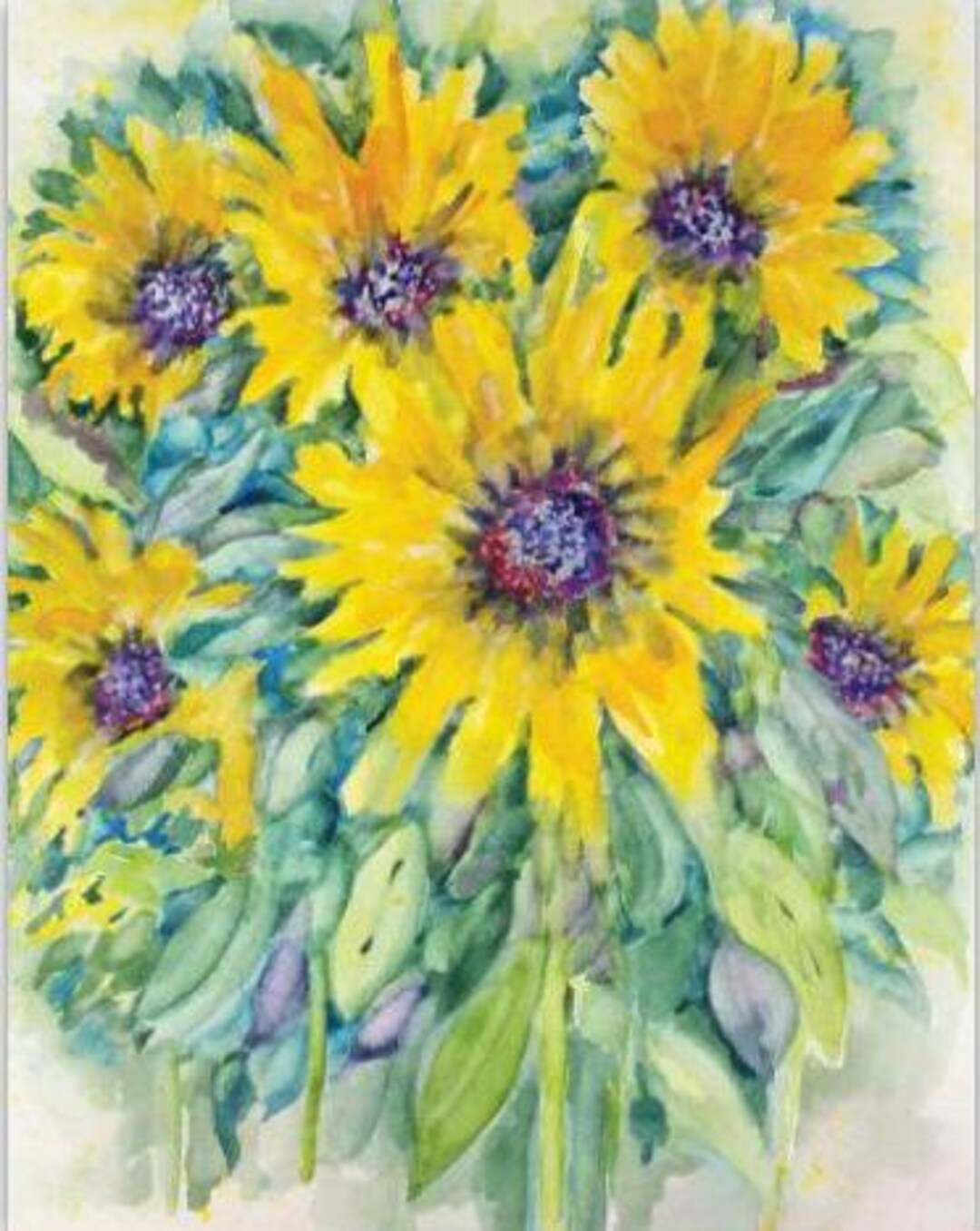 Sunshine Sunflower Note Cards, Flower Greeting Cards, Floral Greeting ...