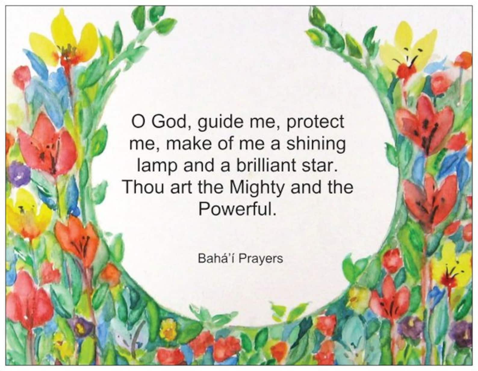 Set of 6 Baha'i Prayer Cards for Parents and Children - Etsy