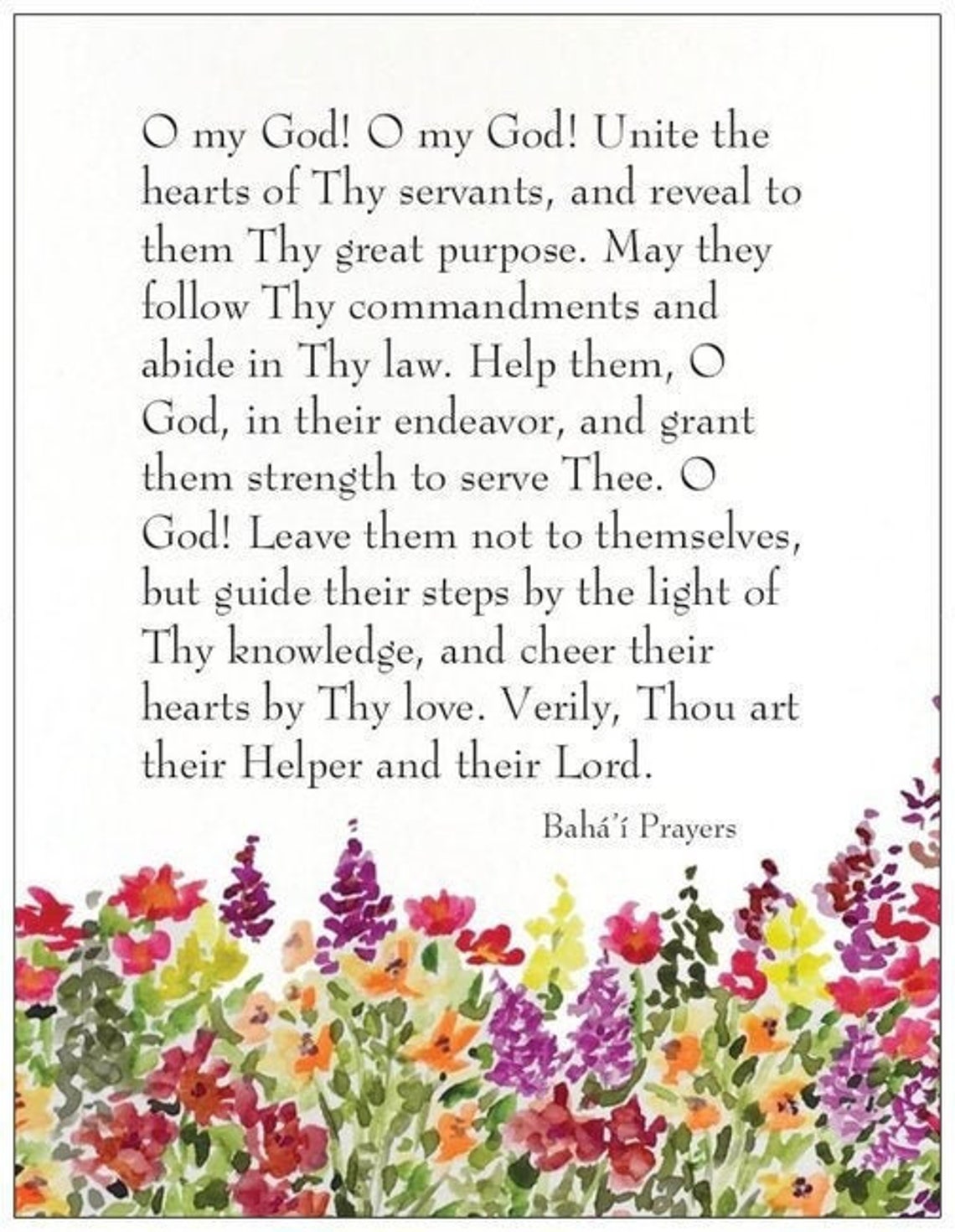 Set of 5 Unity Prayer Cards Unity Prayer Card Baha'i - Etsy